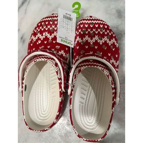 CROCS | Shoes | Crocs Classic Holiday Sweaterclog Multi Size M9 W1 New ...